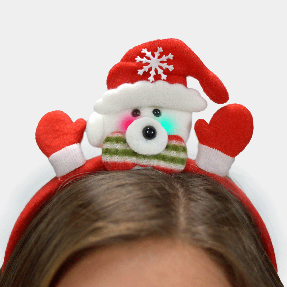 LED Light-up Polar Bear Christmas Headband – Christmas Jumper Shop