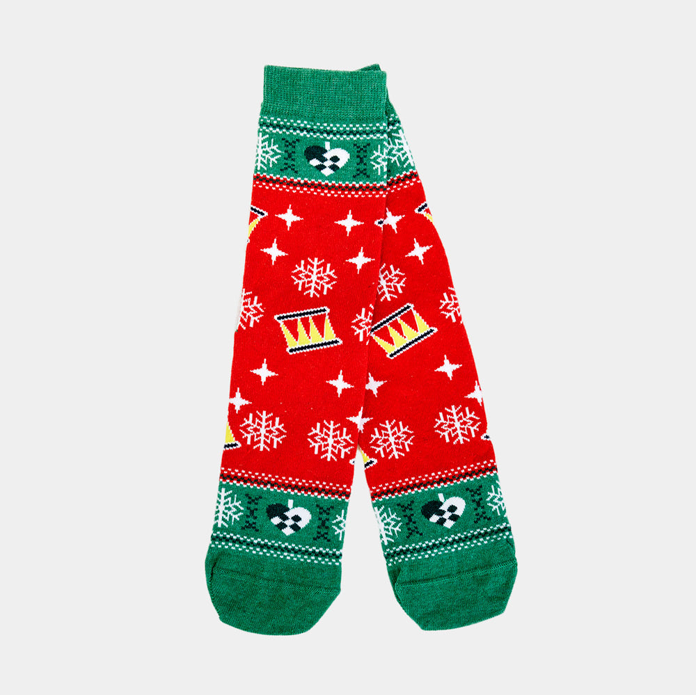 Red and Green Unisex Christmas Socks with Christmas Tree – Christmas ...